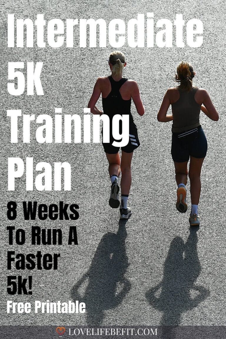 5K Training Plan Intermediate (Week By Week Printable Plan) - Love Life ...