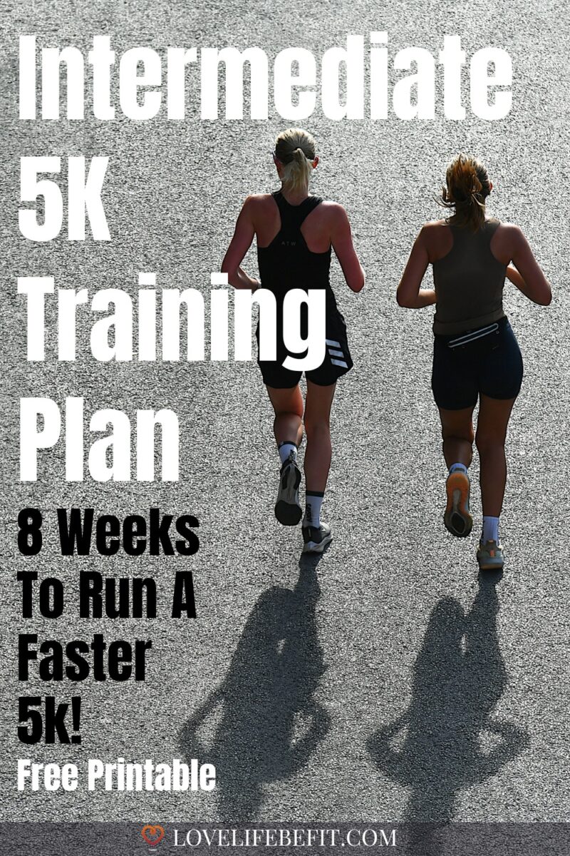 5K Training Plan Intermediate (Week By Week Printable Plan) - Love Life ...